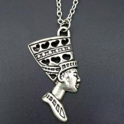 Silver nefertiti pendant store